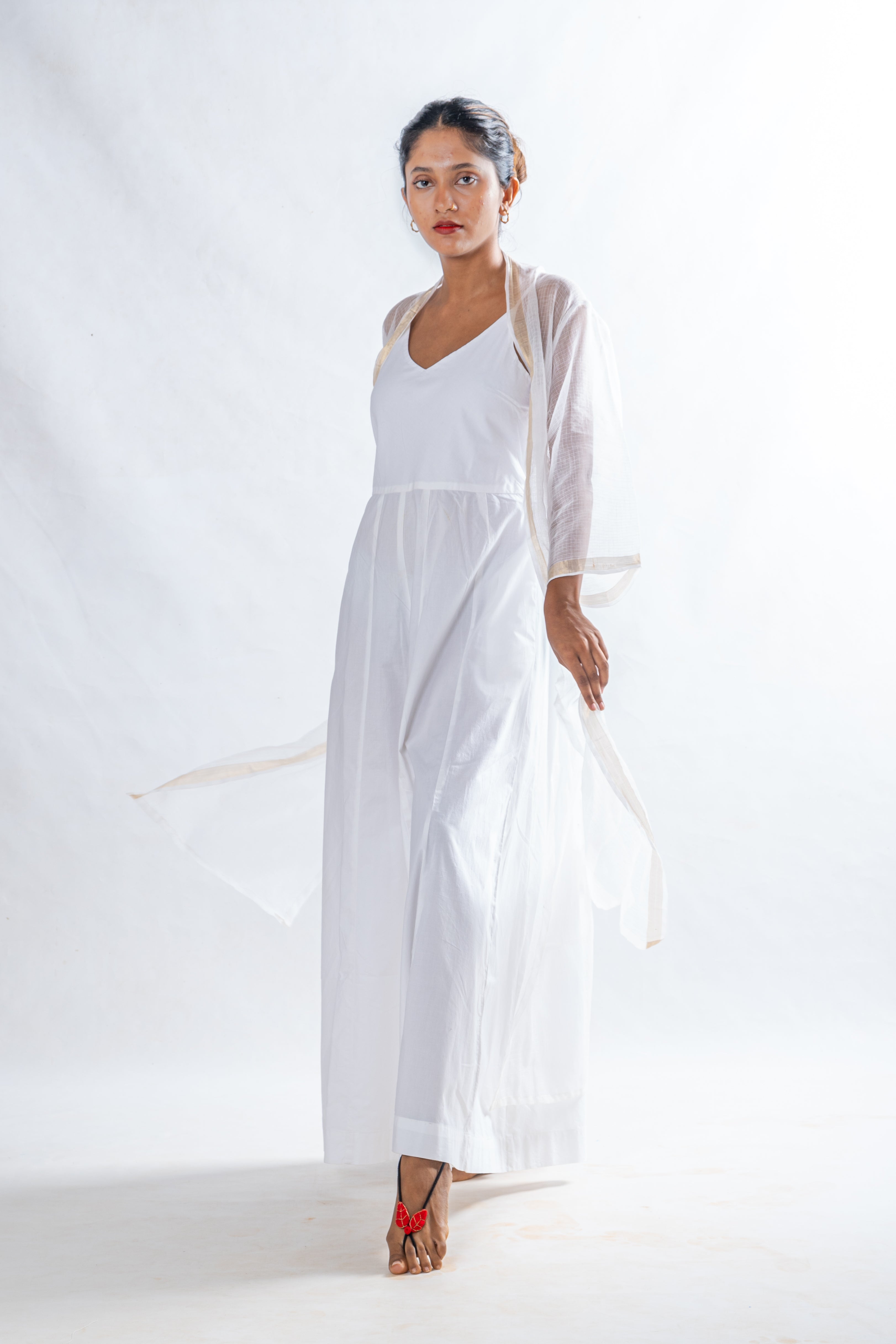 Ember - White Cotton Jumpsuit – Upasana Design Studio