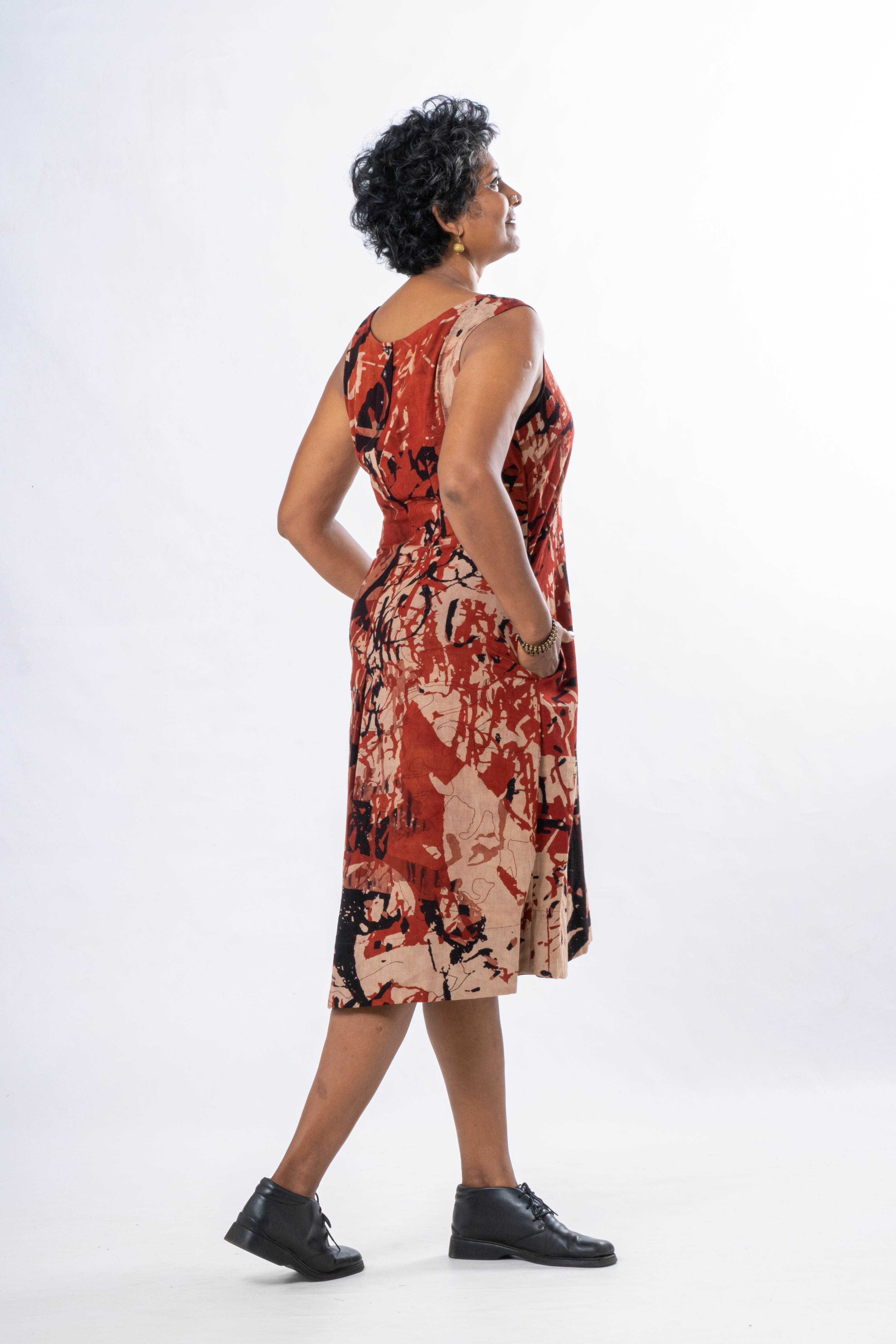 Calligraphy printed dress - NIKITA – Upasana Design Studio
