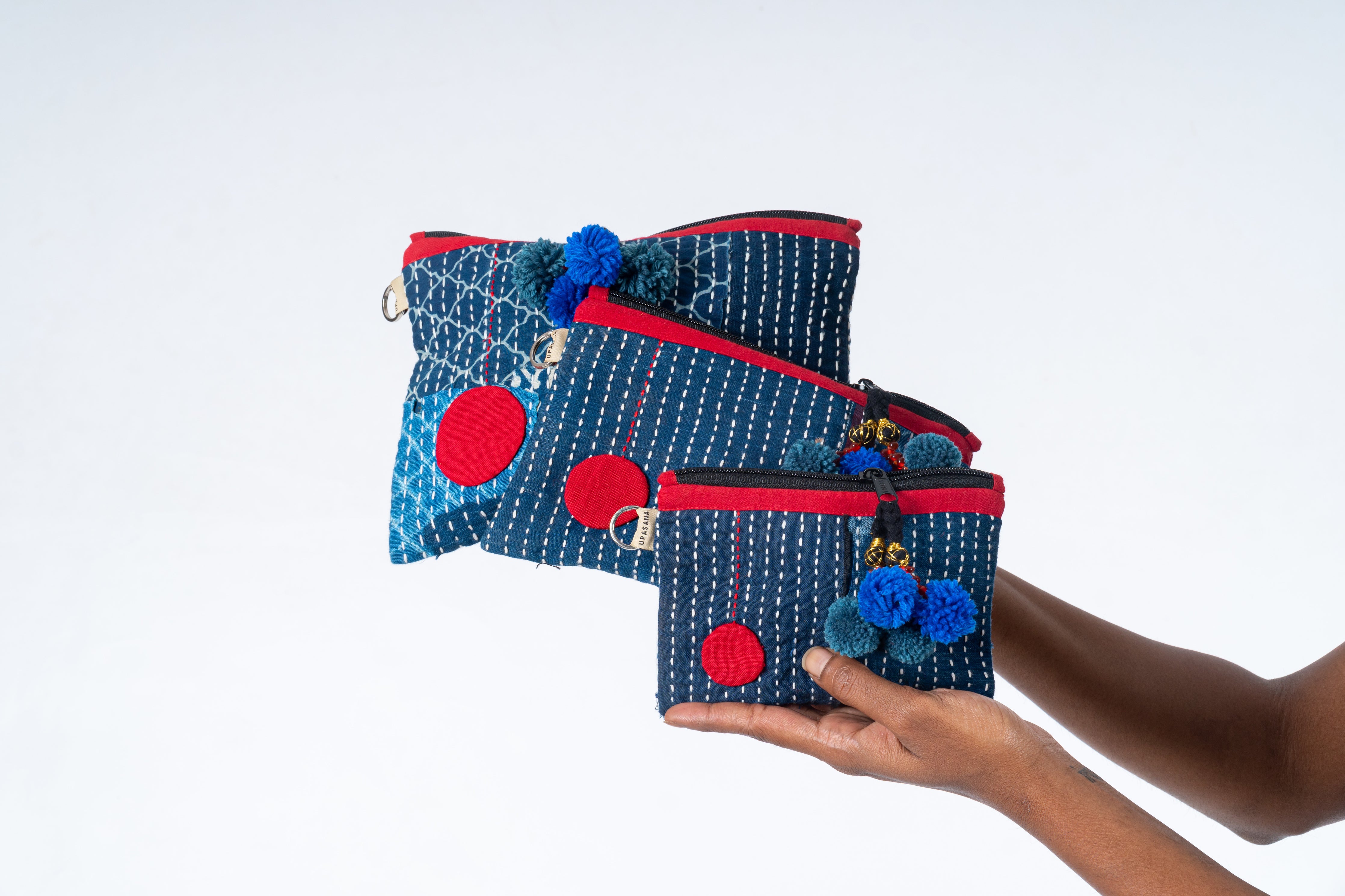 Upcycled Organic Cotton Pouch- OCEAN – Upasana Design Studio